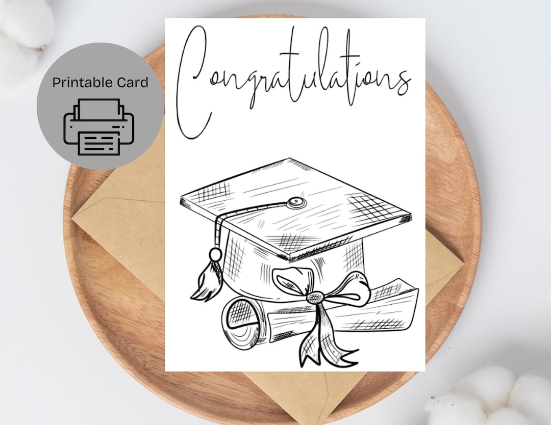 Congratulations Graduate Card: Printable Graduation Card (PDF) - Etsy