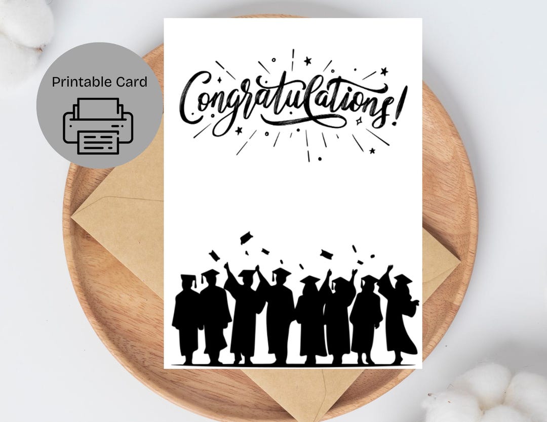 Congratulations Graduation Card L Graduation Printable Card | Congrats ...