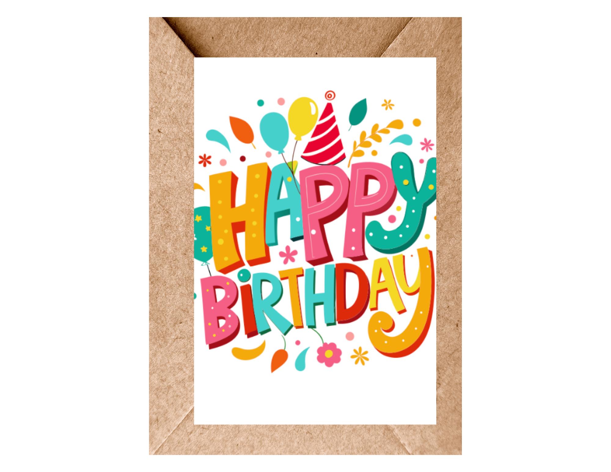 Printable Happy Birthday Card (digital Download) - Etsy