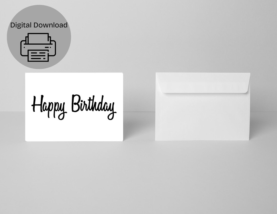 Happy Birthday Envelope | Printable A7 Envelope for a 5x7 Card | PDF ...