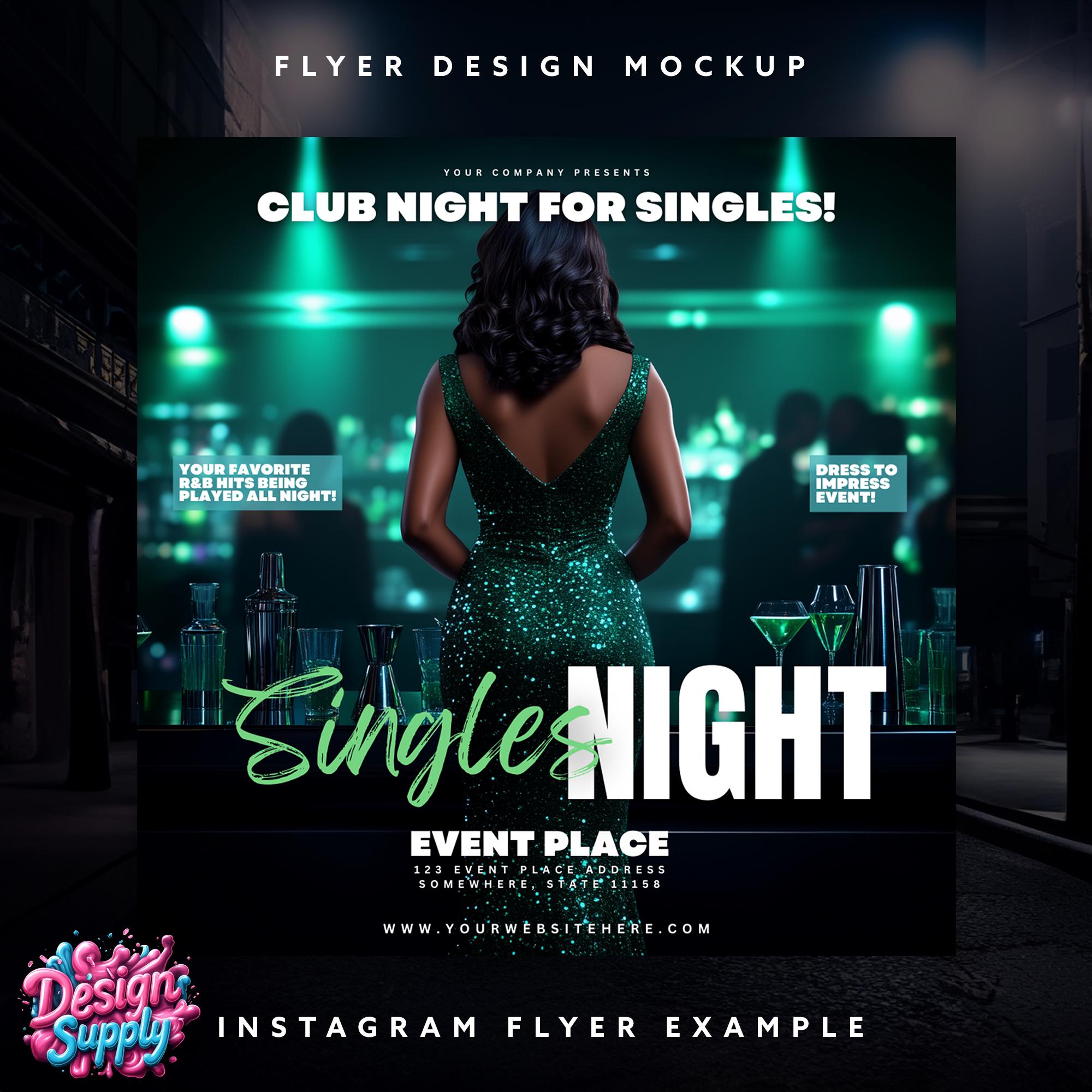 Singles Night Club Flyer: Urban Party Canva Template (editable) - Etsy