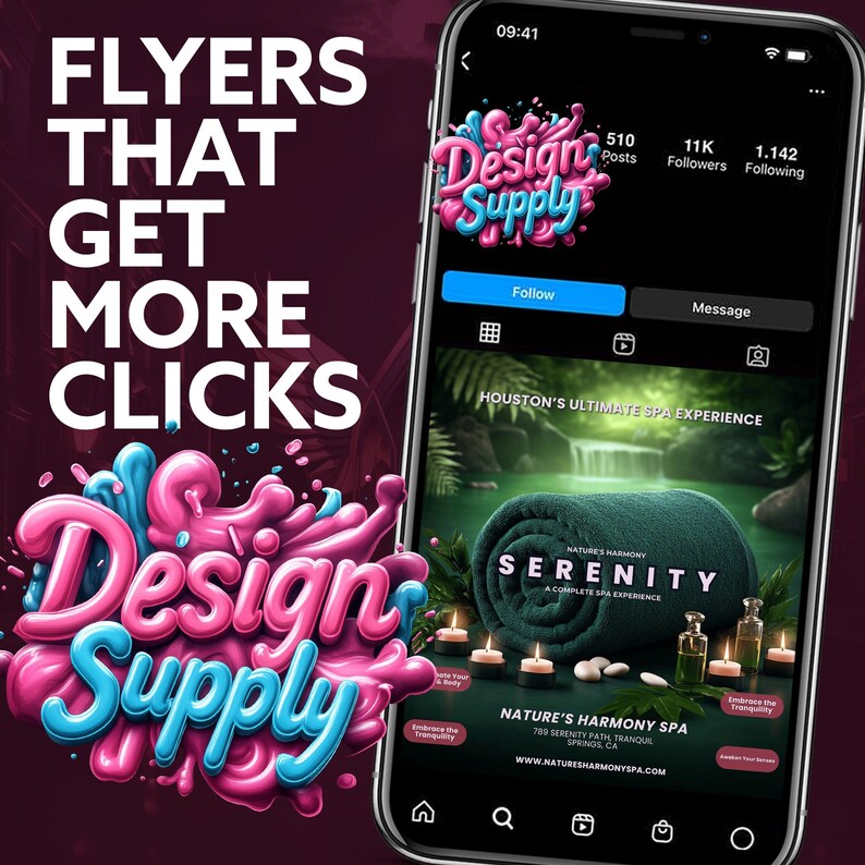 Serenity Spa Experience Flyer Template | Editable Canva Design for ...