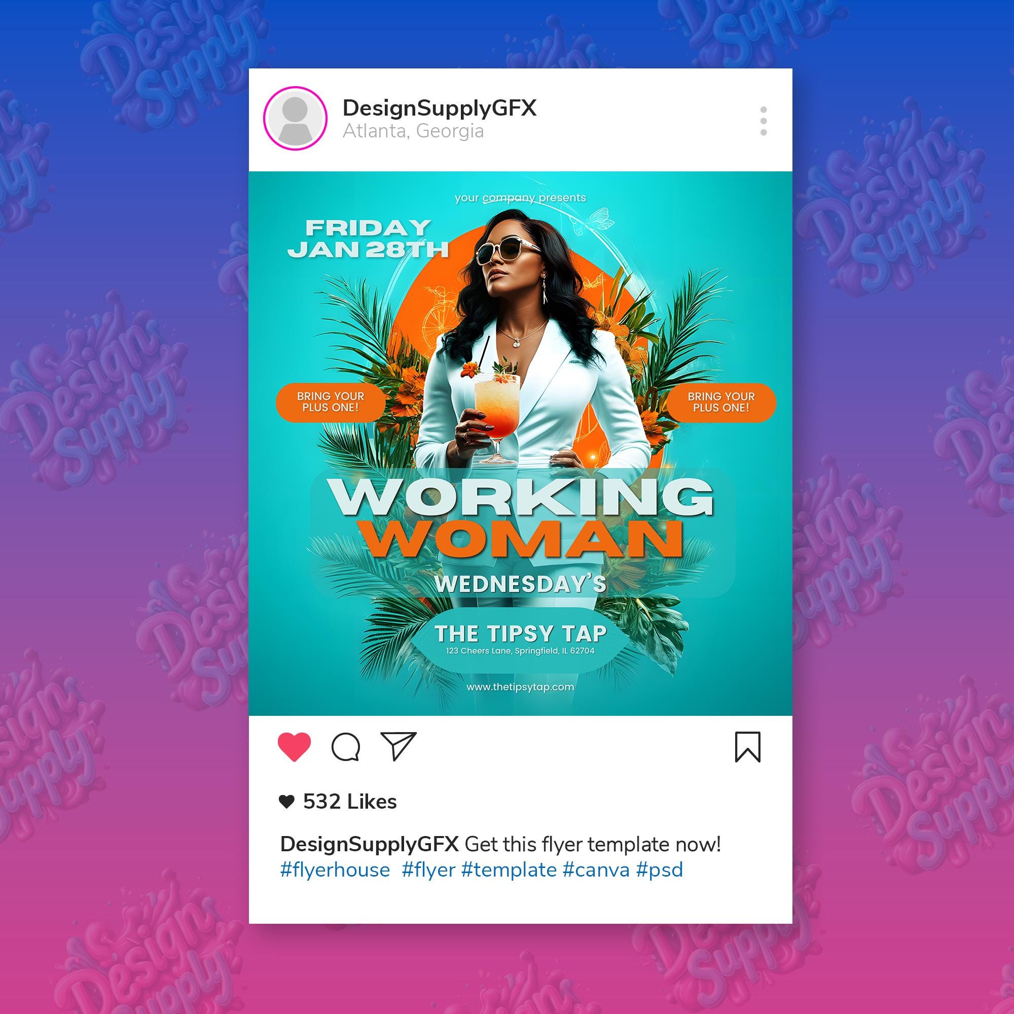 Working Woman Wednesdays Flyer Template: Editable Canva Design - Etsy