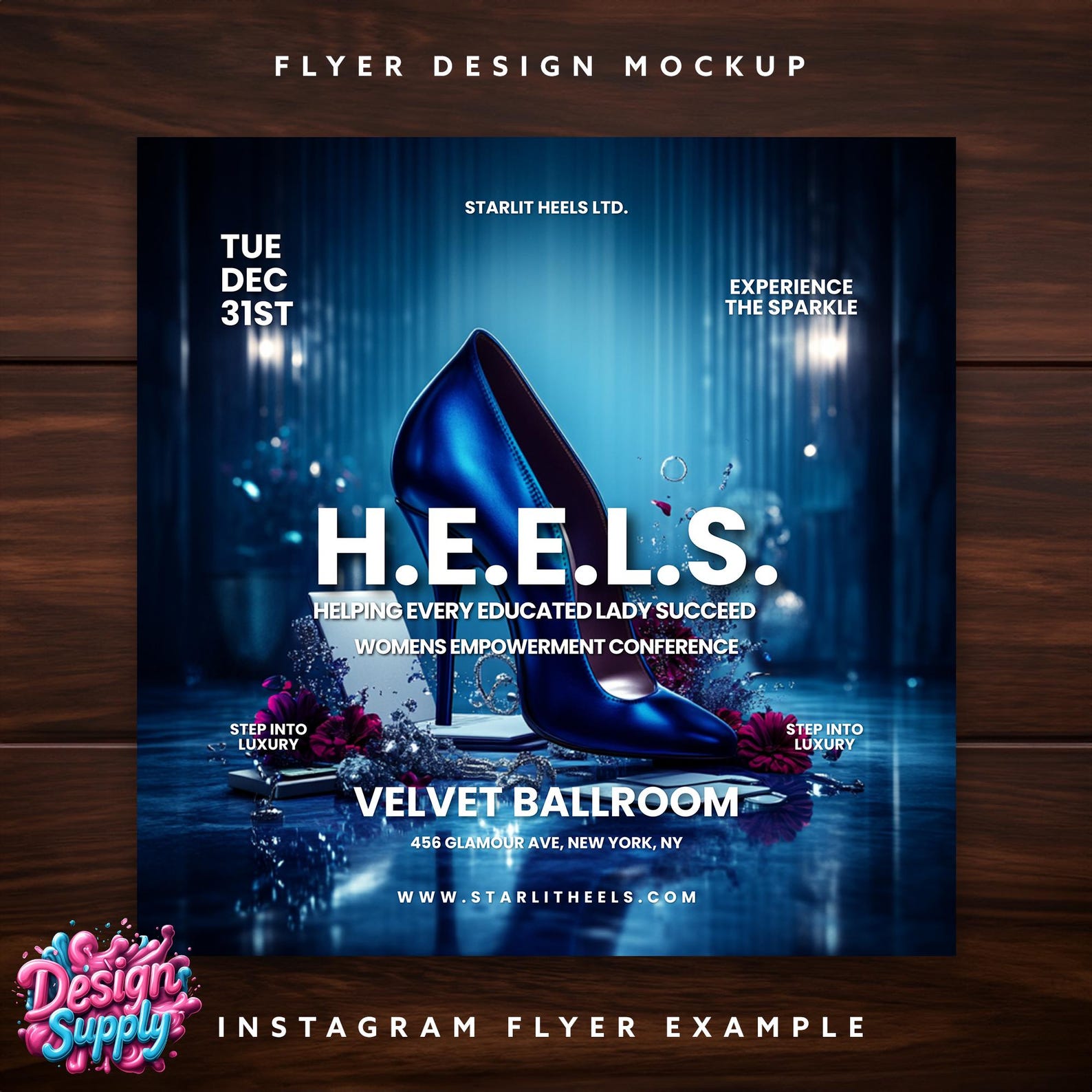 Womens Conference Flyer Template | Editable Canva Template for ...