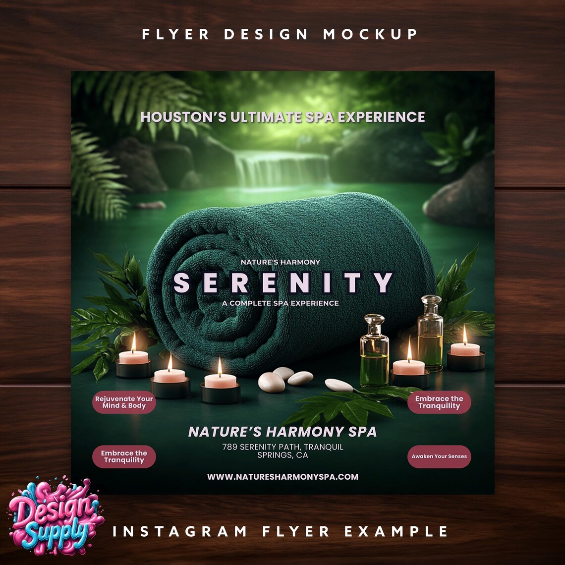 Serenity Spa Flyer Template: Editable Wellness Retreat Ad (canva) - Etsy