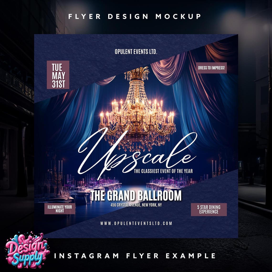 Upscale Gala Flyer Template | Classy Event Editable Canva Design ...