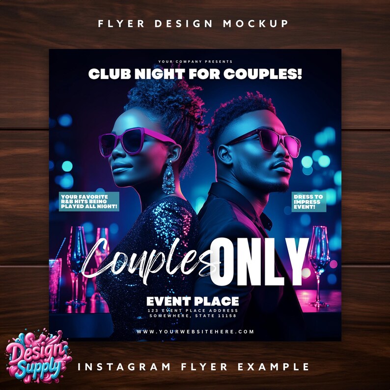 Couples Night Club Flyer: Urban Party Canva Template (editable) - Etsy
