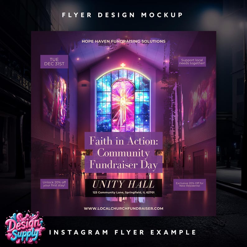 Church Flyer Template: Editable Faith in Action Event Design (digital ...