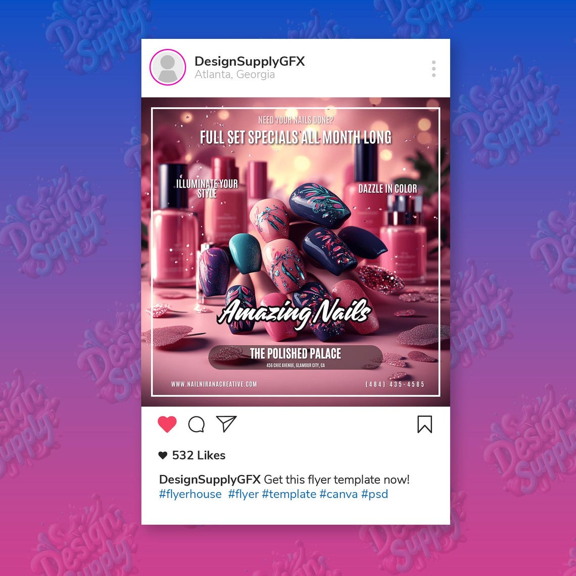 Nail Salon Flyer Template: Editable Beauty Event Promo (canva) - Etsy