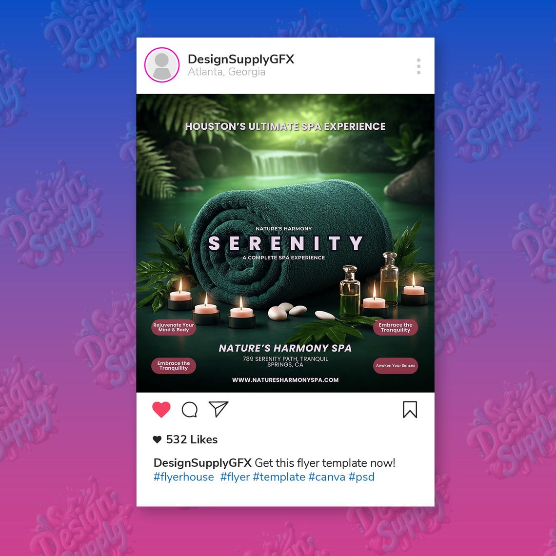 Serenity Spa Flyer Template: Editable Wellness Retreat Ad (canva) - Etsy