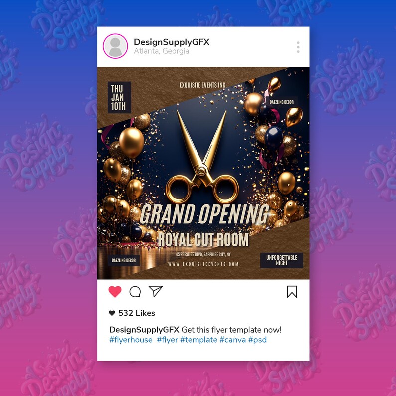 Grand Opening Flyer Template: Editable Business Launch Design (canva ...