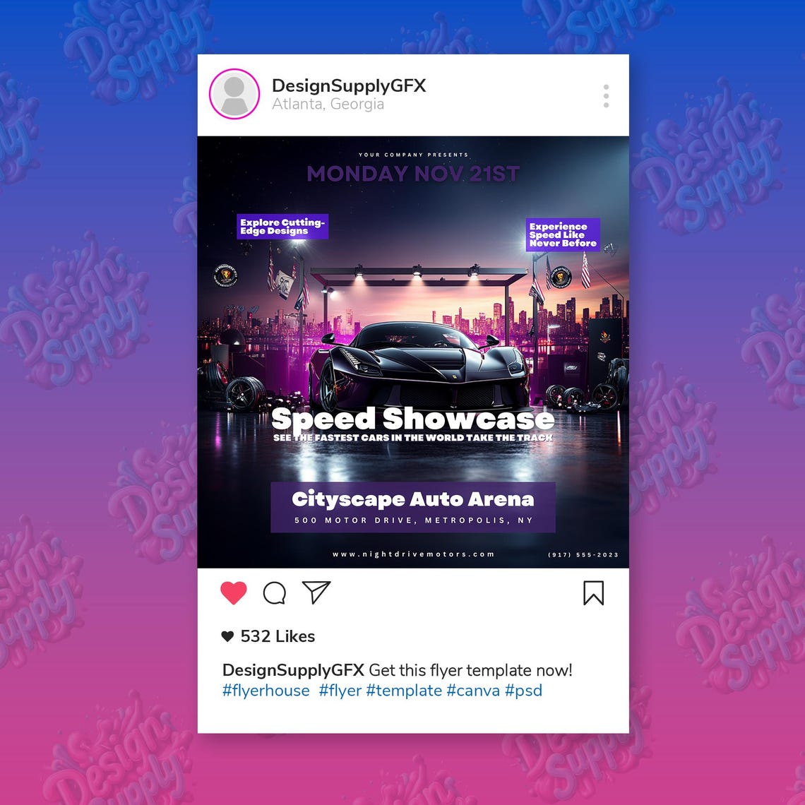 Car Show Flyer Template | Editable Canva Template for Car Enthusiasts ...