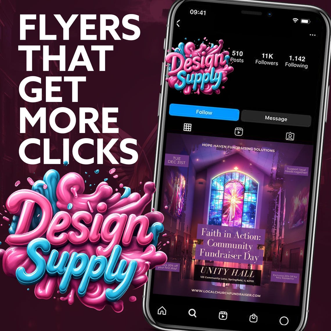 Church Flyer Template: Editable Faith in Action Event Design (digital ...