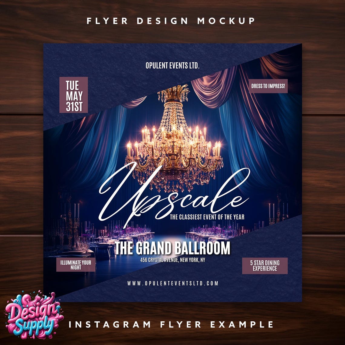 Upscale Gala Flyer Template | Classy Event Editable Canva Design ...