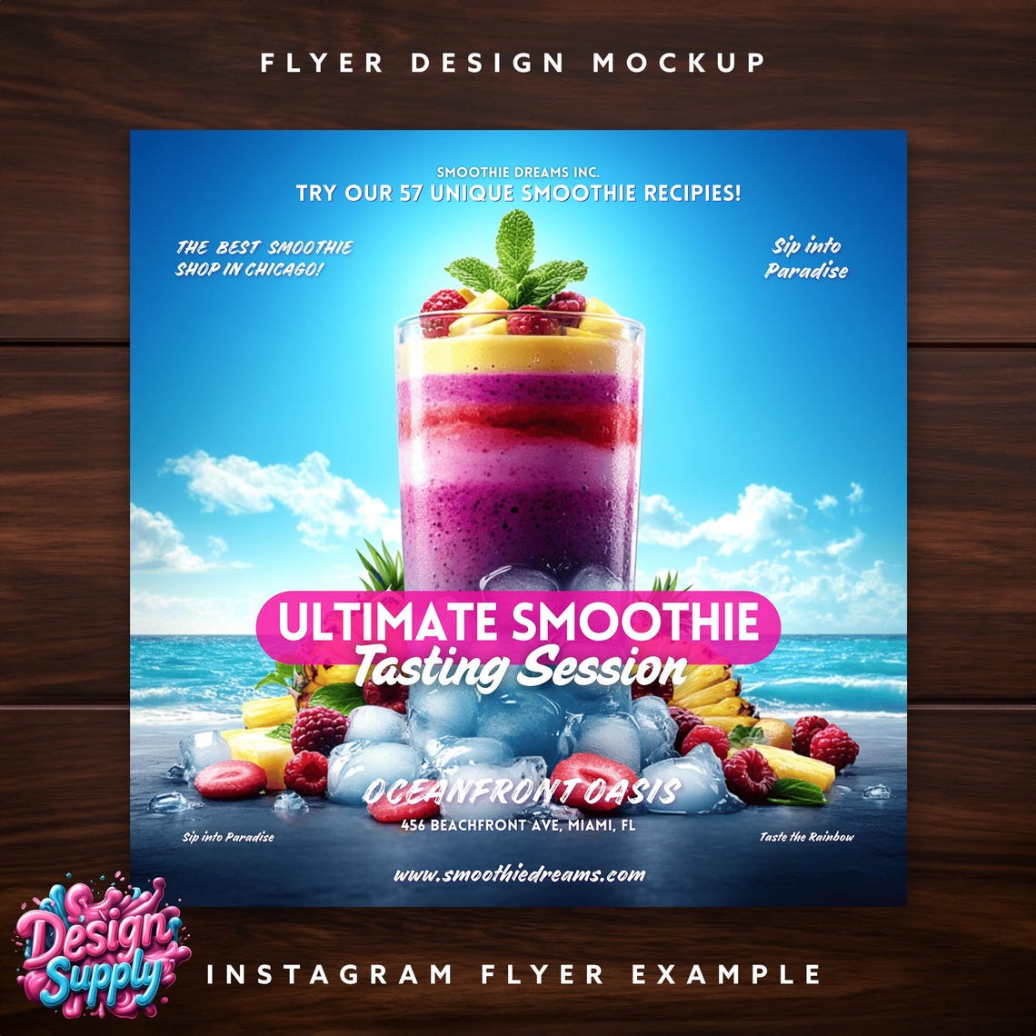 Smoothie Tasting Session Flyer: Editable Canva Template - Etsy