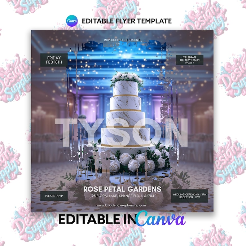 Editable Wedding Flyer Template: Canva Design (digital Download) - Etsy