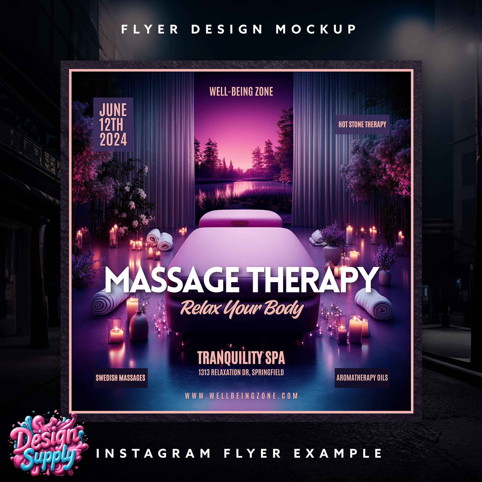 Massage Flyer Template | Sensual Massage Flyers | Massage Event Flyer ...