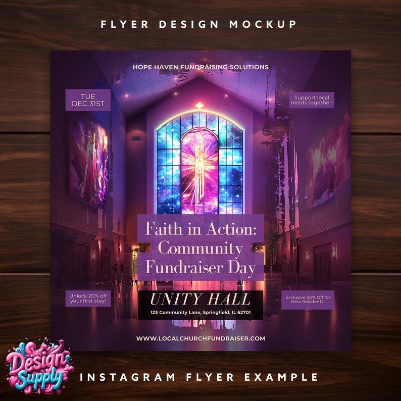 Church Flyer Template: Editable Faith in Action Event Design (digital ...