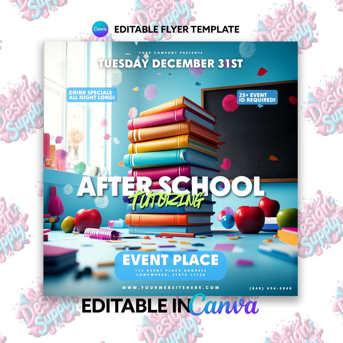 After School Tutoring Flyer Template: Editable Academic Ad (canva) - Etsy