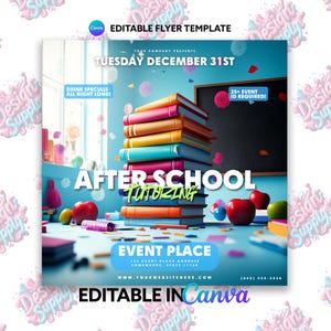 After School Tutoring Flyer Template: Editable Academic Ad (canva) - Etsy