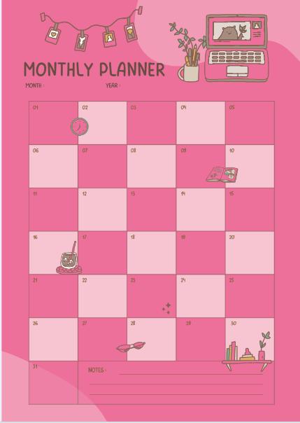 2025 Planner, Pink Planner, Girly Planner, Digital Planner, Printable ...