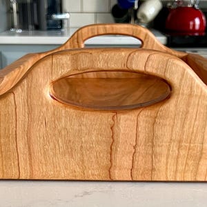 Wooden Serving Tray, Decorative Tray, Cherry Wood, Hand Crafted Tray - Etsy