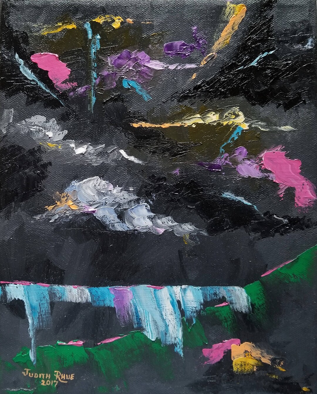 Original Oil Painting: Abstract Climate Change Landscape (8x10) - Etsy