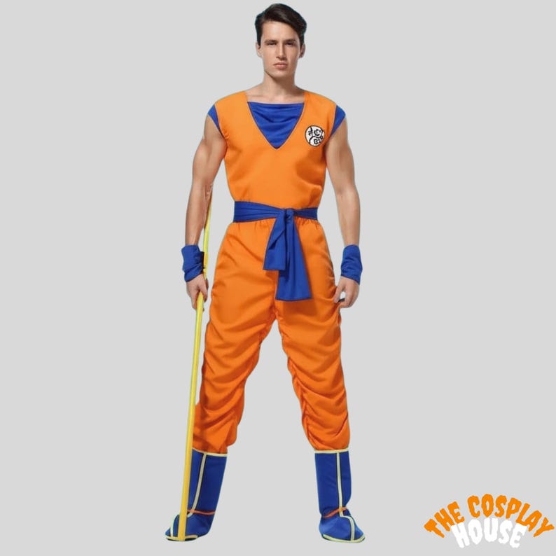 Dragon Ball Z Goku Halloween Costume for Men | Adult Saiyan Cosplay ...