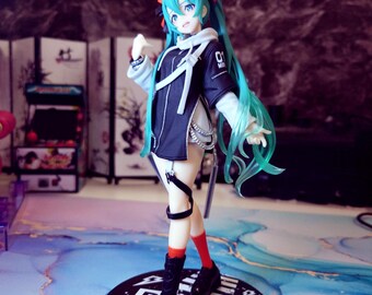 Hatsune Miku Sitting Figure | Adorable PVC Statue | Pastel Outfit ...