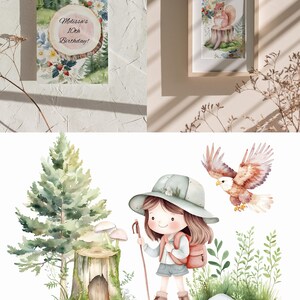 Watercolor Woodland Animals Clipart - Cute Woodland Baby Animal ...