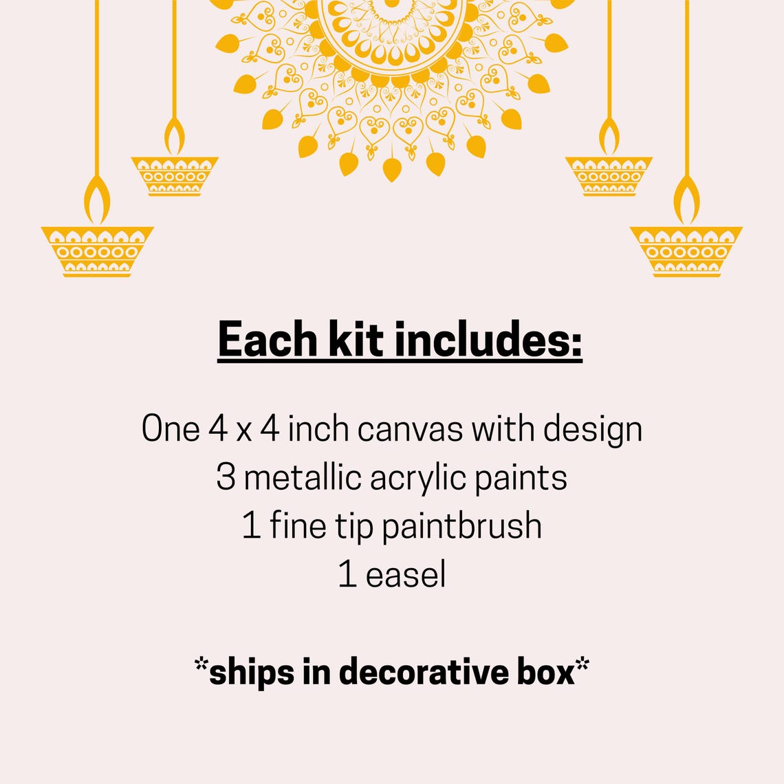 Diya Mini Canvas Kit | Diwali Gifts | Diwali Party Activity | Paint ...