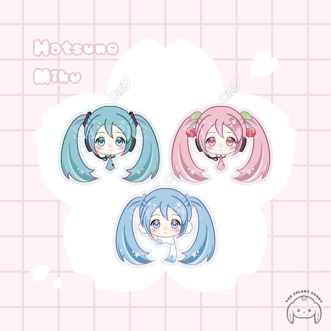 Vocaloid | Hatsune Miku | Sakura Miku | Snow Miku | Acrylic Keychains ...