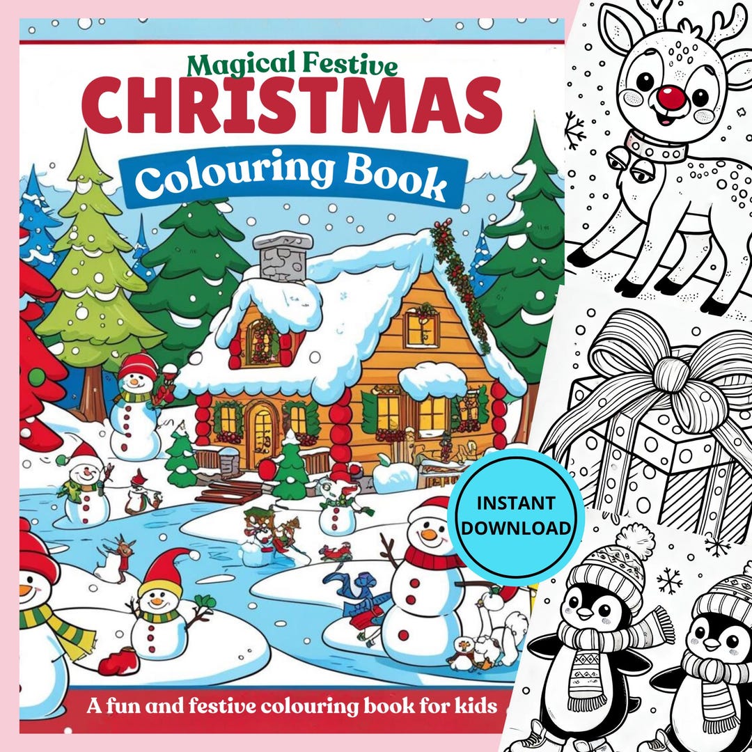 Magical Festive Christmas Colouring Book for Kids: Fun and Festive ...