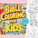 Bible Colouring Book for Kids Digital Download | 50 Faith-based Designs ...