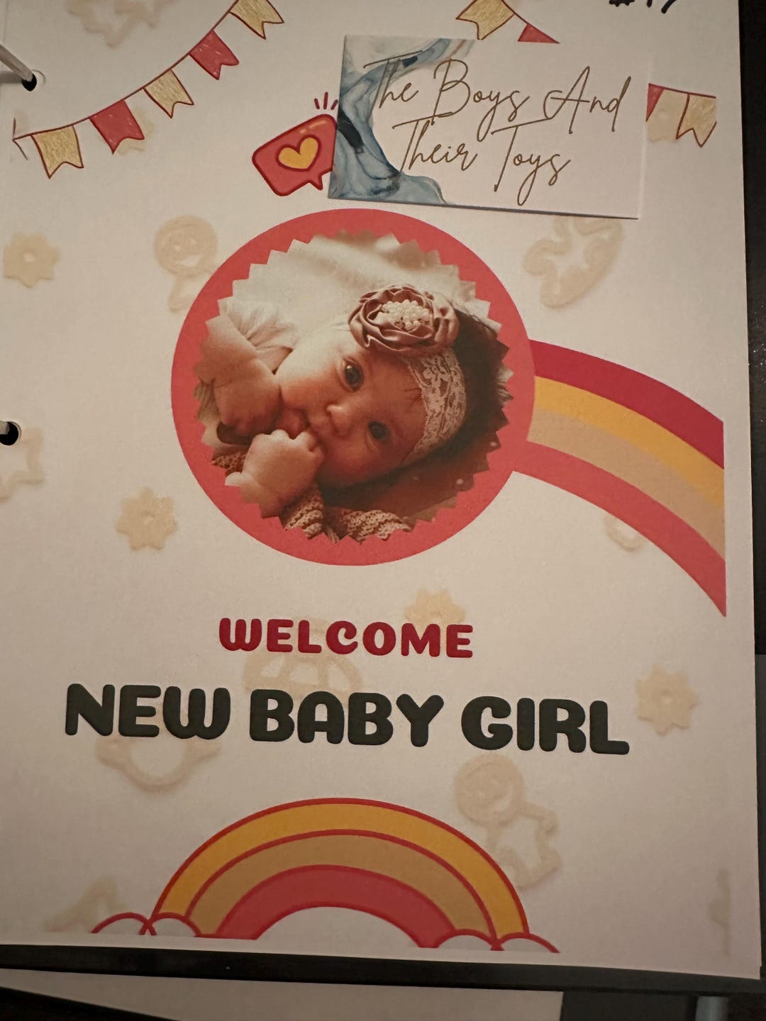 Baby Girl Edible Cake Topper With Image - Etsy