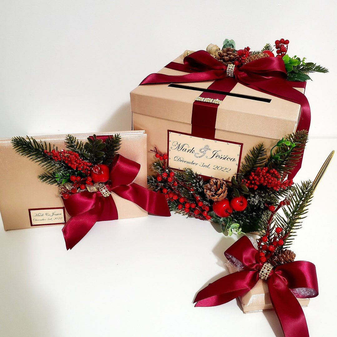 Christmas Wedding/quinceañera/sweet 16 Card Box Sets/1-tier Champagne ...