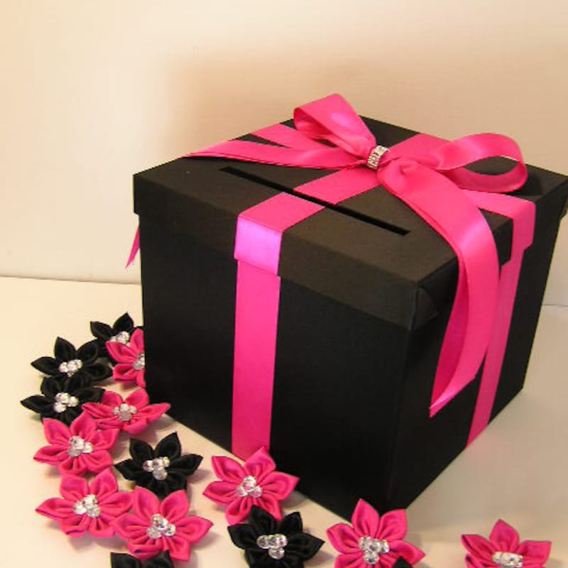 Pink Card Box - Etsy
