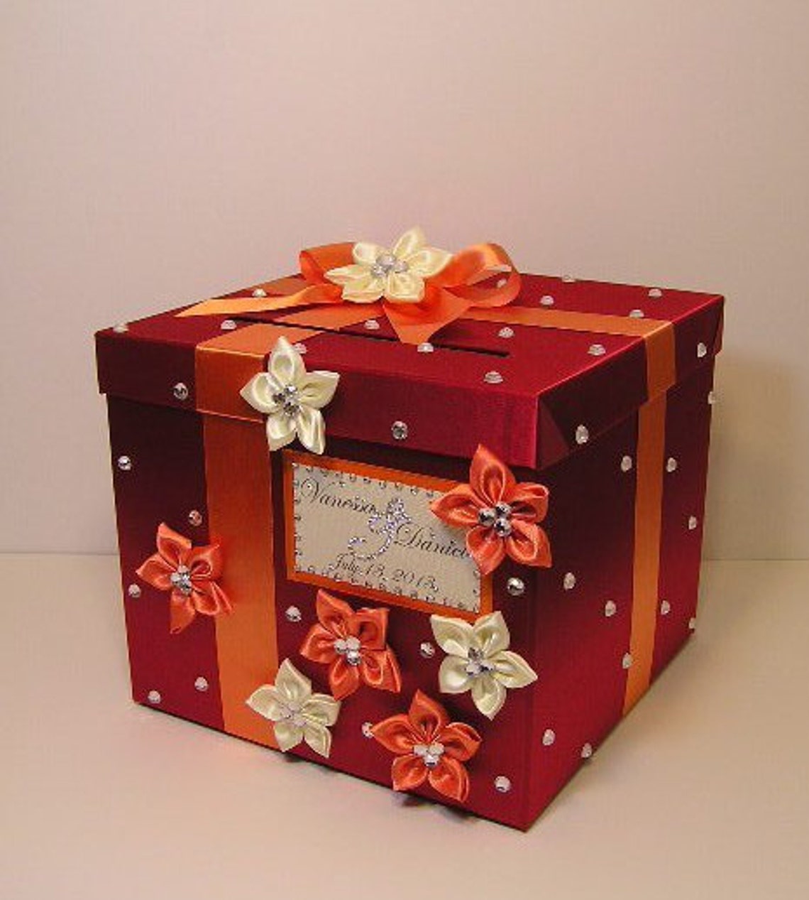Wedding Quincea era Sweet 16 Card Box Silver And White Gift Etsy