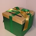 Wedding Card Box Gold and Emerald Green Gift Card Box Money Box Holder ...