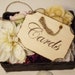 Hand Carved Rustic Wooden CARDS Sign /wedding Signs/shabby Chic Elegant ...