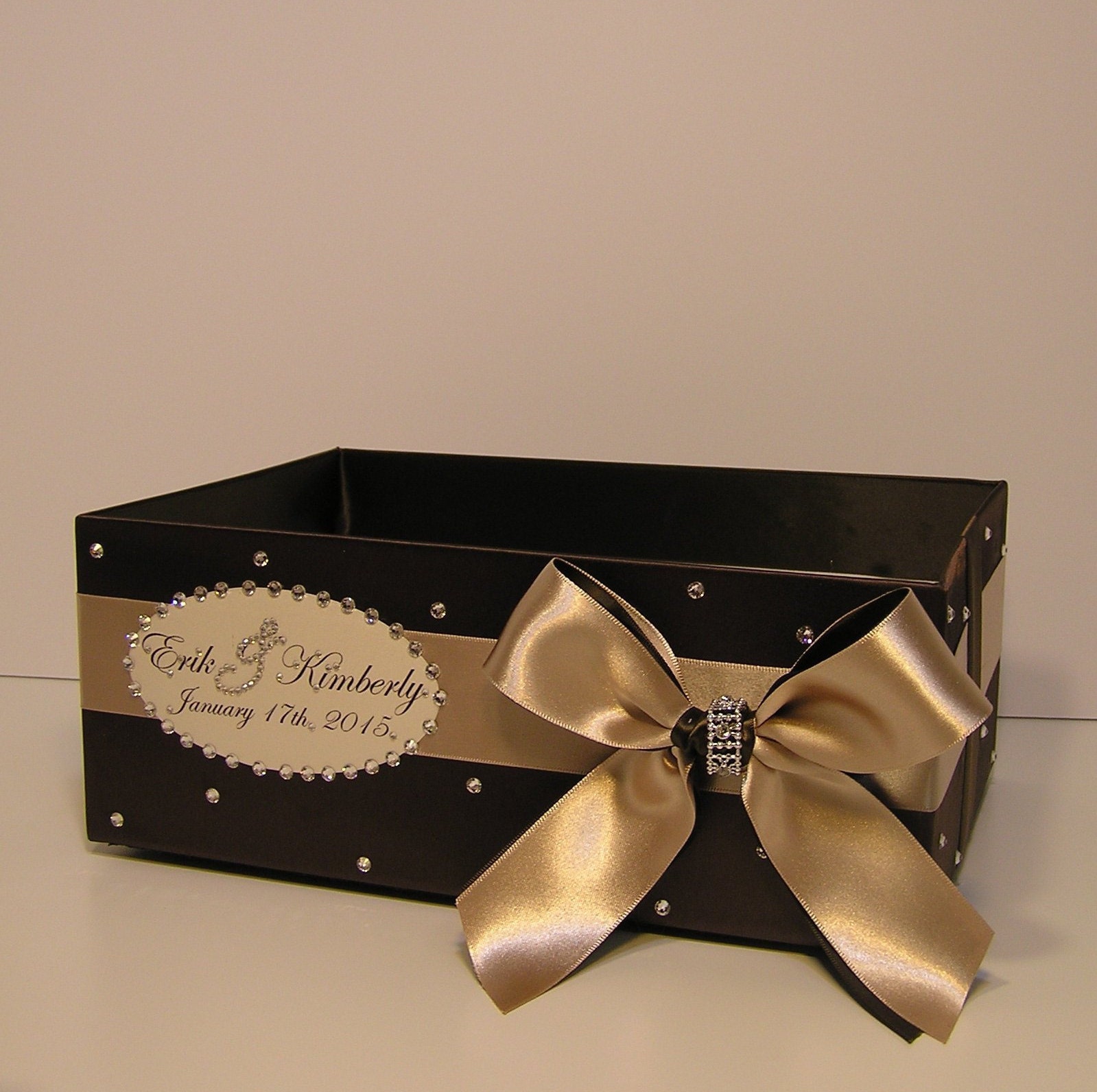 White Fabric Wedding Program Box: Customizable Centerpiece - Etsy