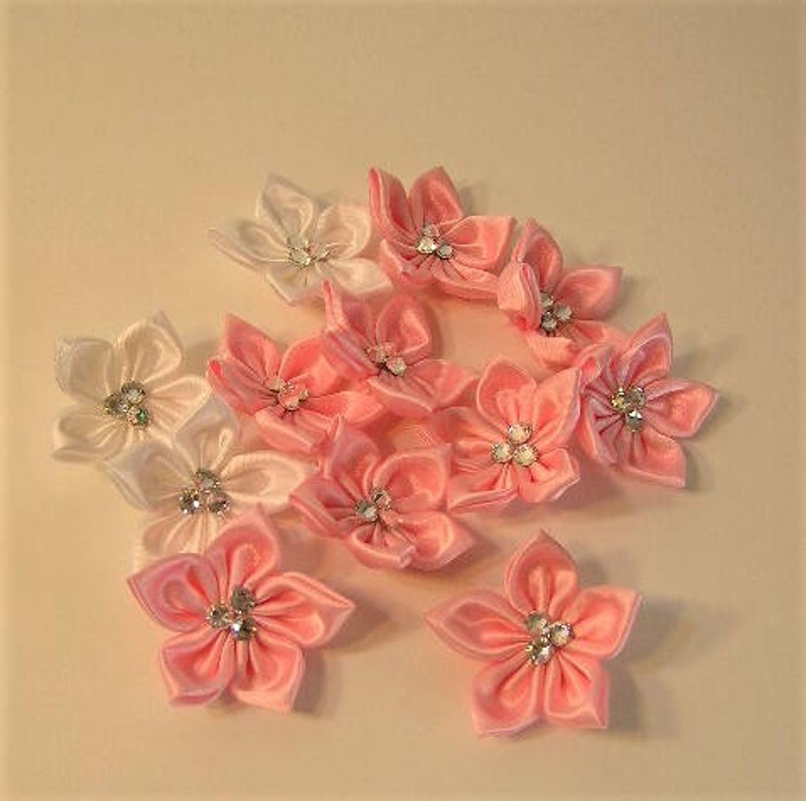 Custom Hand Made FlowersSet of 10 satin flowers | Etsy