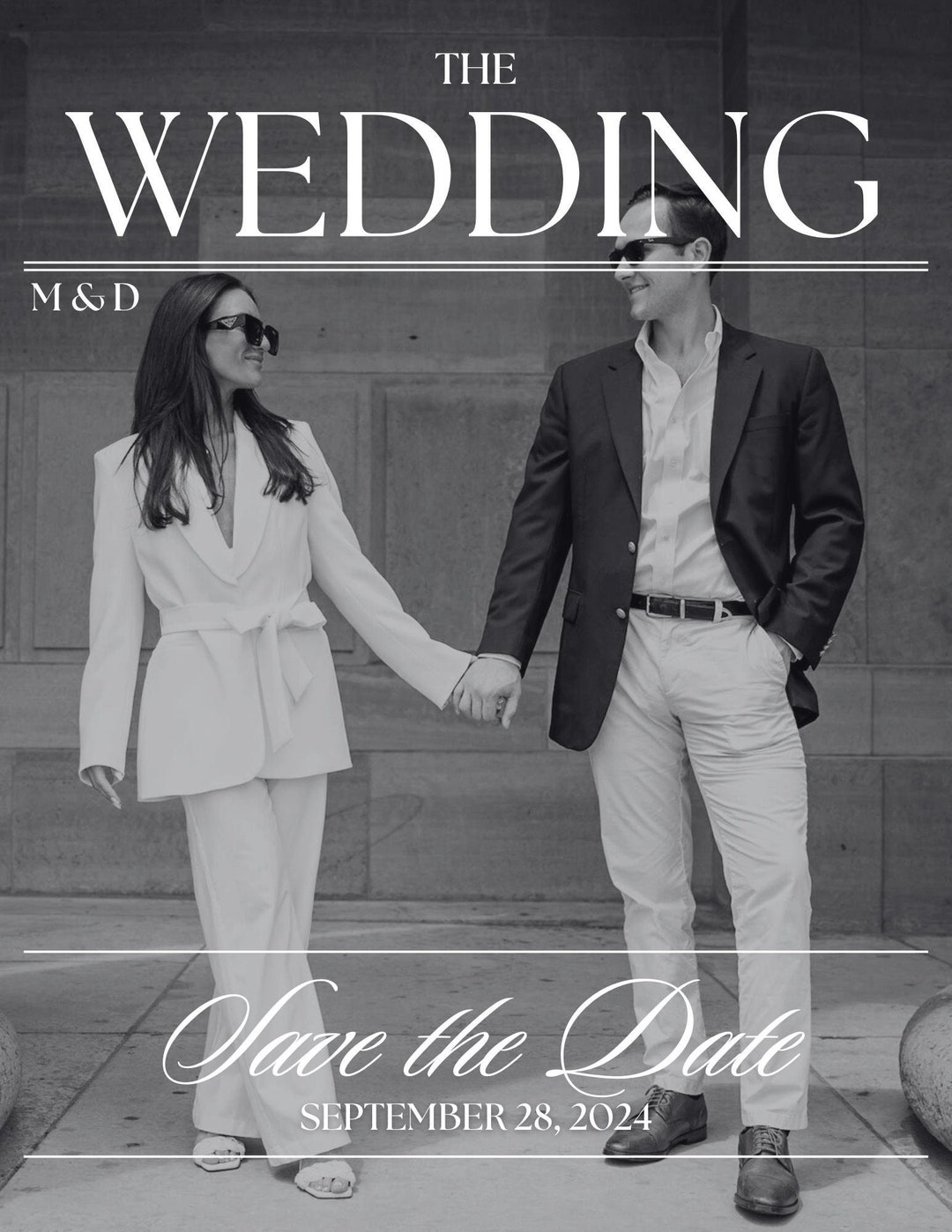 Editable Wedding Save the Date Magazine 28-page Template - Etsy