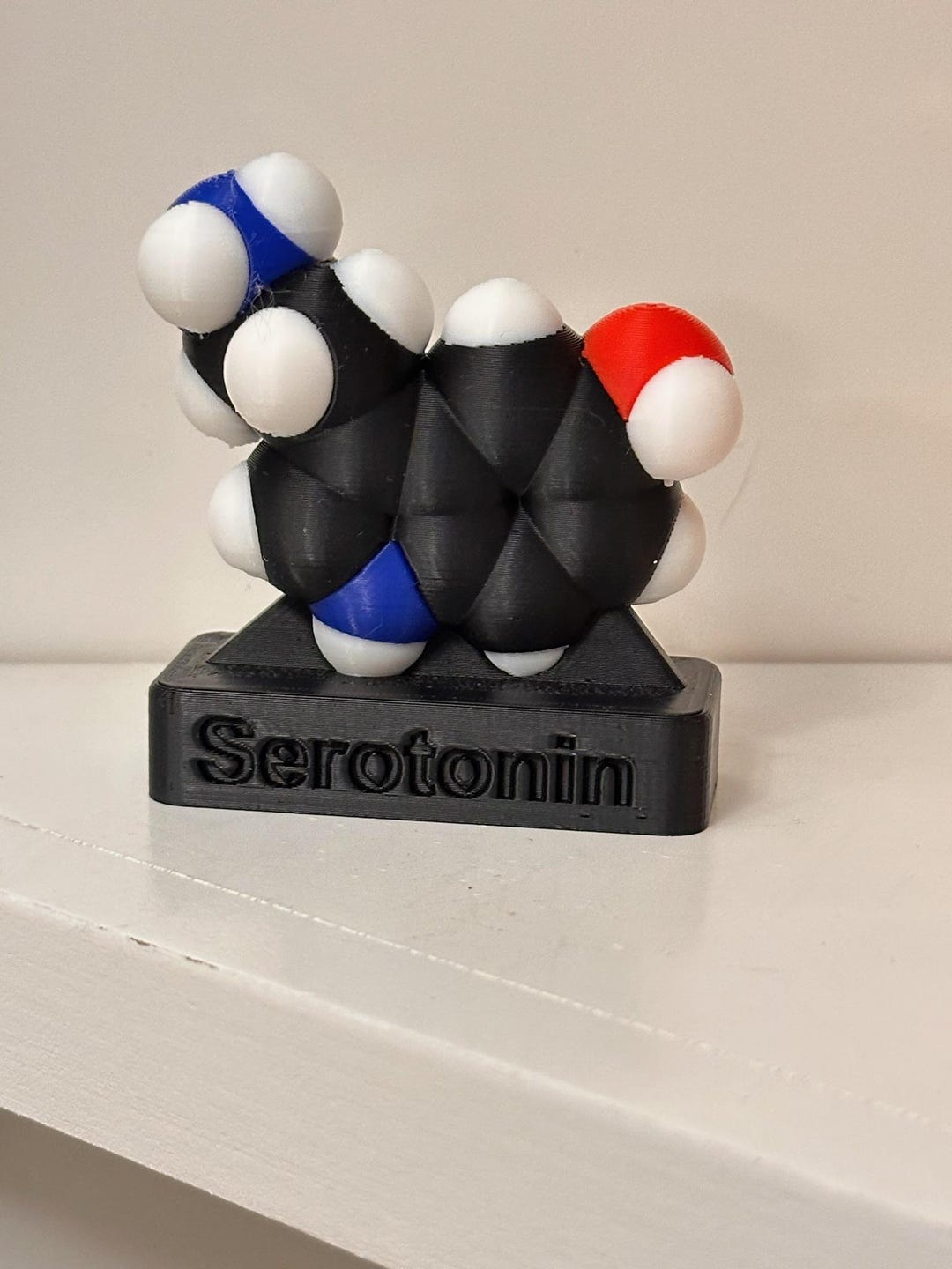 Decorative 3D Space Filling Serotonin Molecule on a Pedestal, Perfect ...
