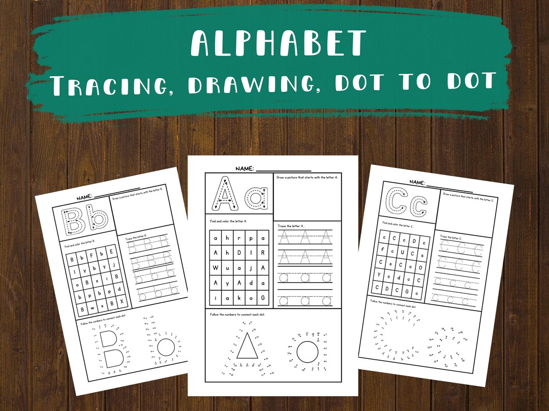 26 Alphabet Worksheets, Upper & Lowercase, Kindergarten,preschool ...