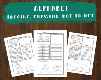 26 Alphabet Worksheets, Upper & Lowercase, Preschool, Kindergarten ...
