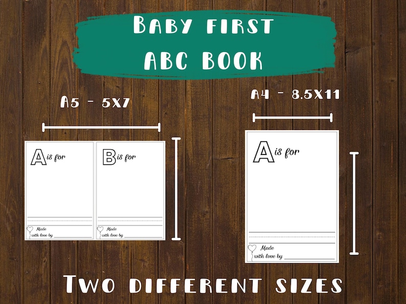 Blank Alphabet Book, Baby's First ABC Book, Baby's First Alphabet Book ...