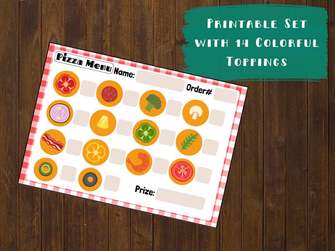 Build Your Own Pizza Shop – Fun Preschool Activity With 14 Ingredients ...