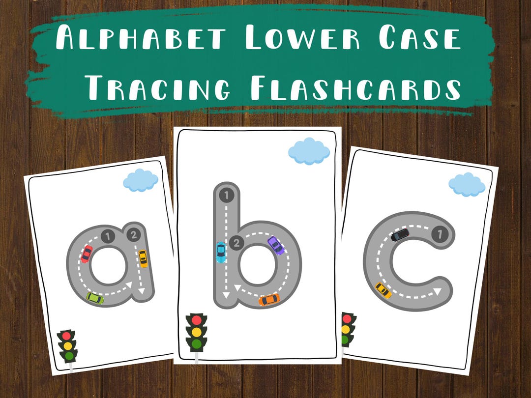 Letter Tracing Flashcards – Lowercase Road Letters for Fun Alphabet ...