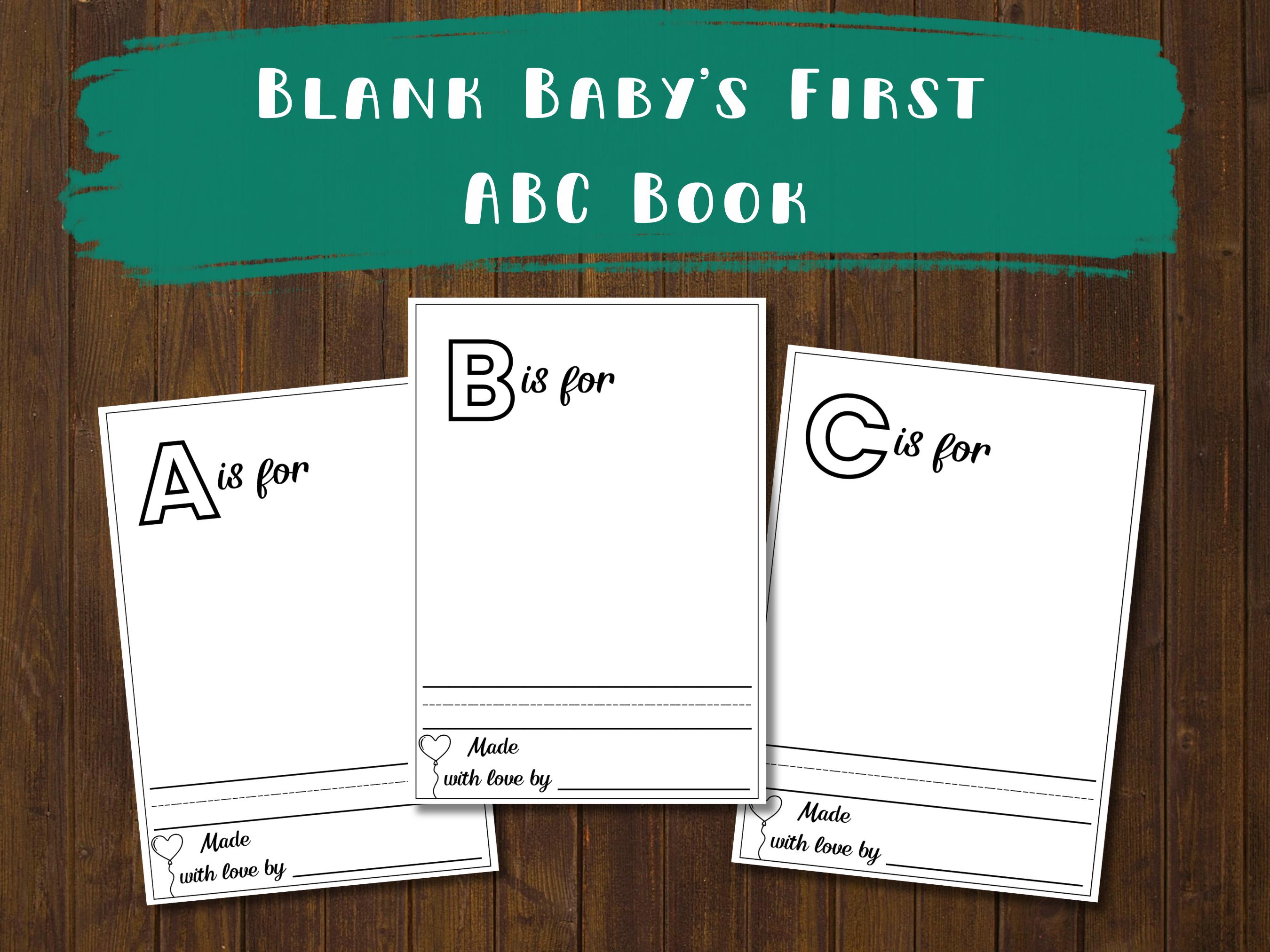 Blank Alphabet Book, Baby's First ABC Book, Baby's First Alphabet Book ...